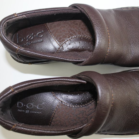 boc | Shoes | Boc Brown Leather Clogs Slip On Casual Comfort Nursing ...